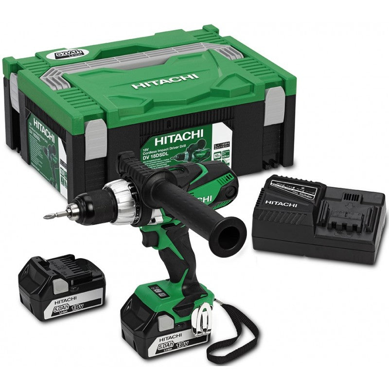 Hikoki DV18DSDL 18V Combi Drill 2x 5Ah Li-Ion Batteries – LABARRY