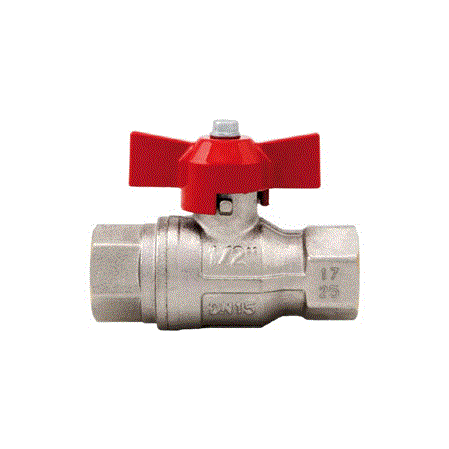 Red T Handle Mini Ball Valve Female / Female – LABARRY